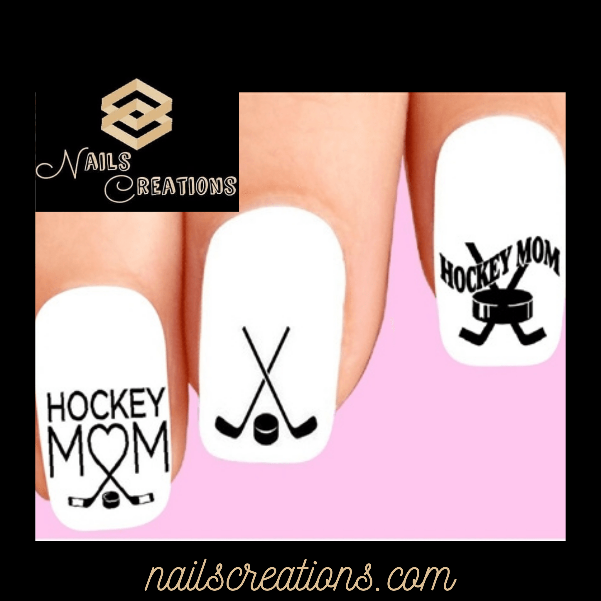 Hockey Mom Assorted Nail Decals Stickers Waterslide Nail Art – Nails ...